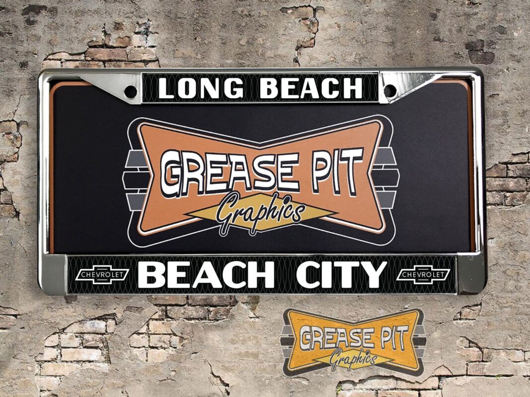 Beach City Chevrolet Long Beach Dealership License Plate Frame - Grease ...