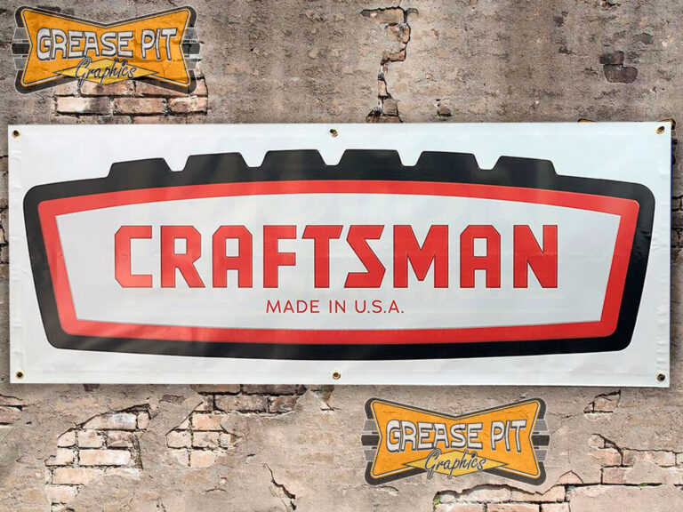 CRAFTSMAN 1960s 1970s Vintage Crown Logo 2'x6' Garage Shop Banner ...