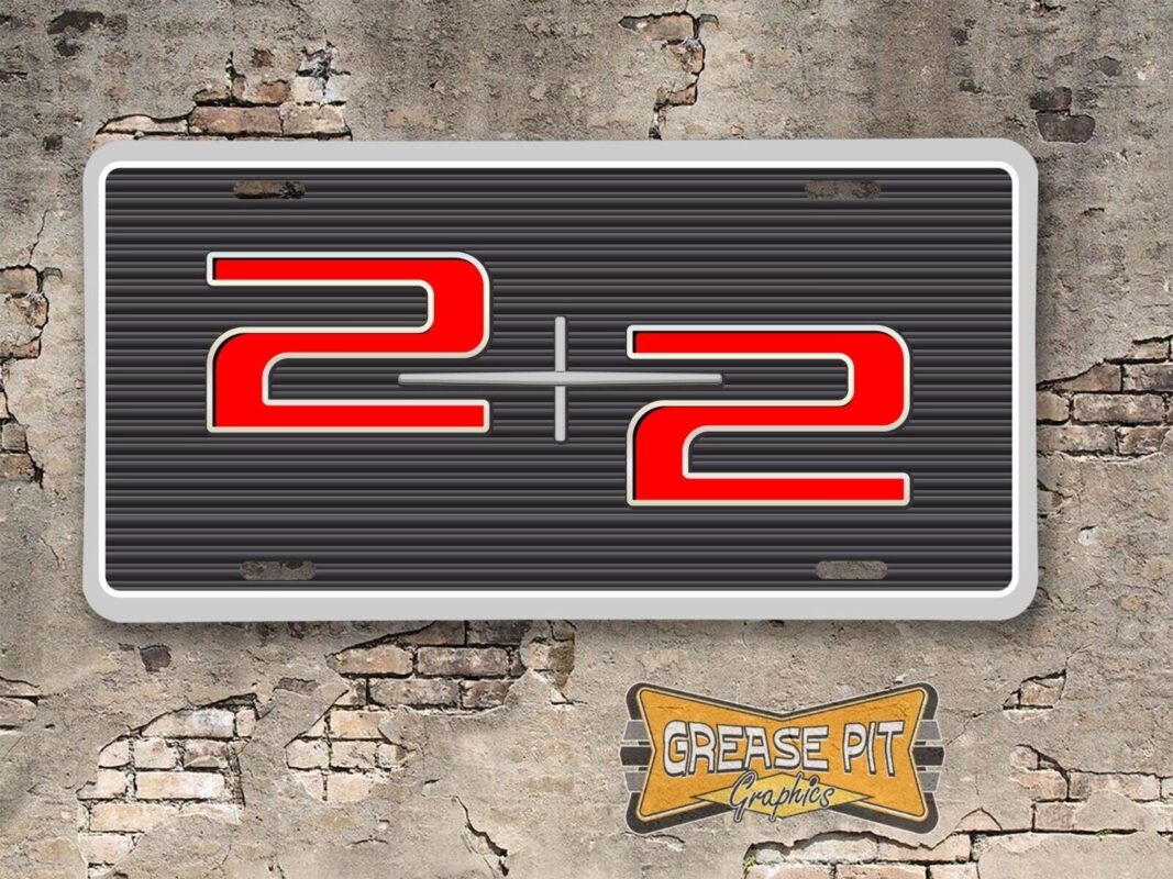 Pontiac 2+2 License Plate - Grease Pit Graphics