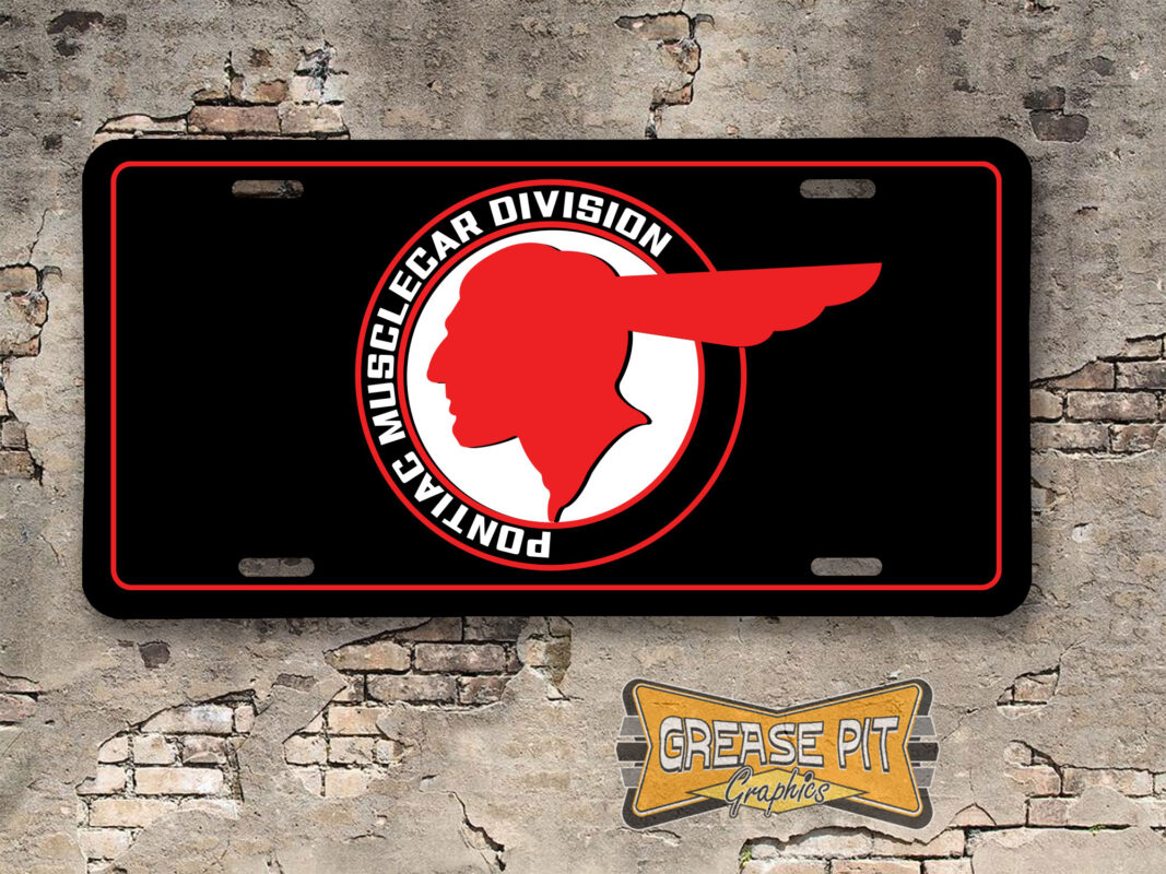 Pontiac Musclecar Division License Plate - Grease Pit Graphics