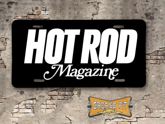 Vintage Style Hot Rod Chevy Eater License Plate - Grease Pit Graphics