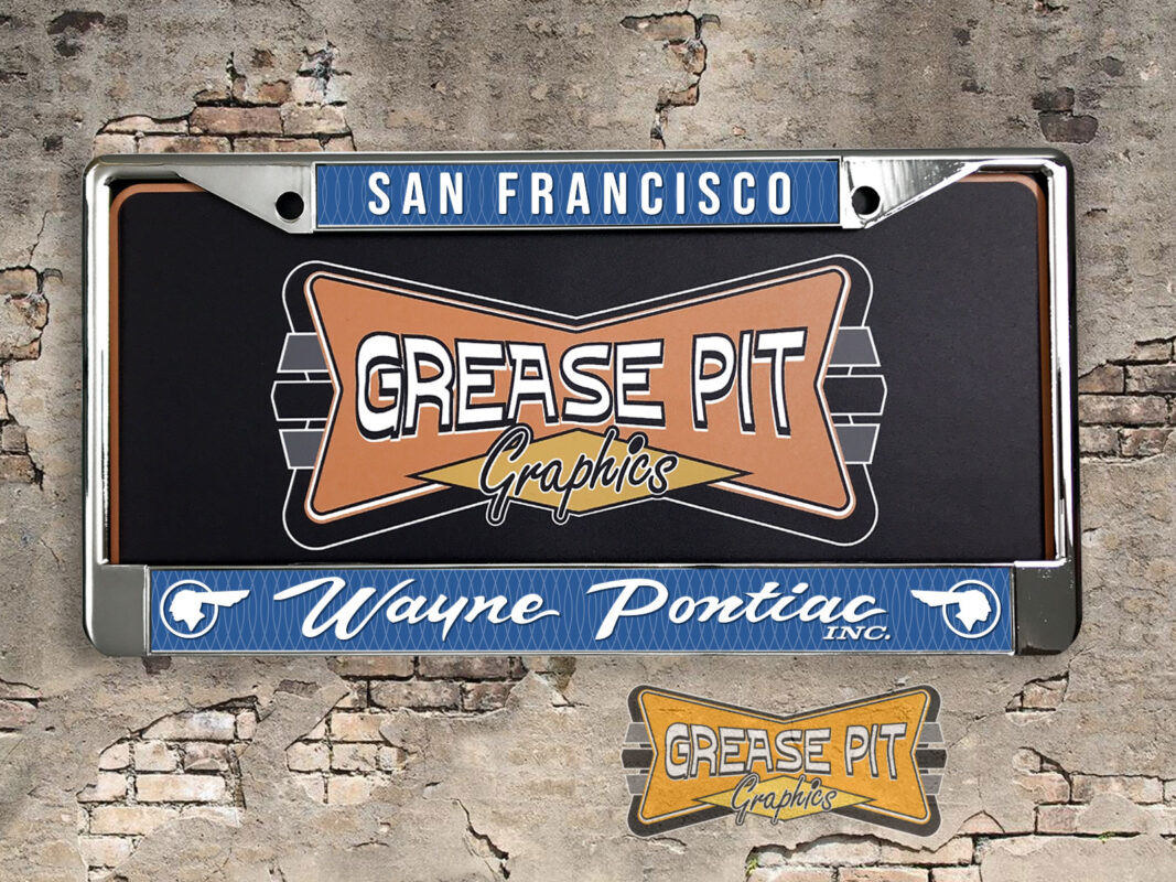 Pontiac Dealership License Plate Frames Archives - Grease Pit Graphics