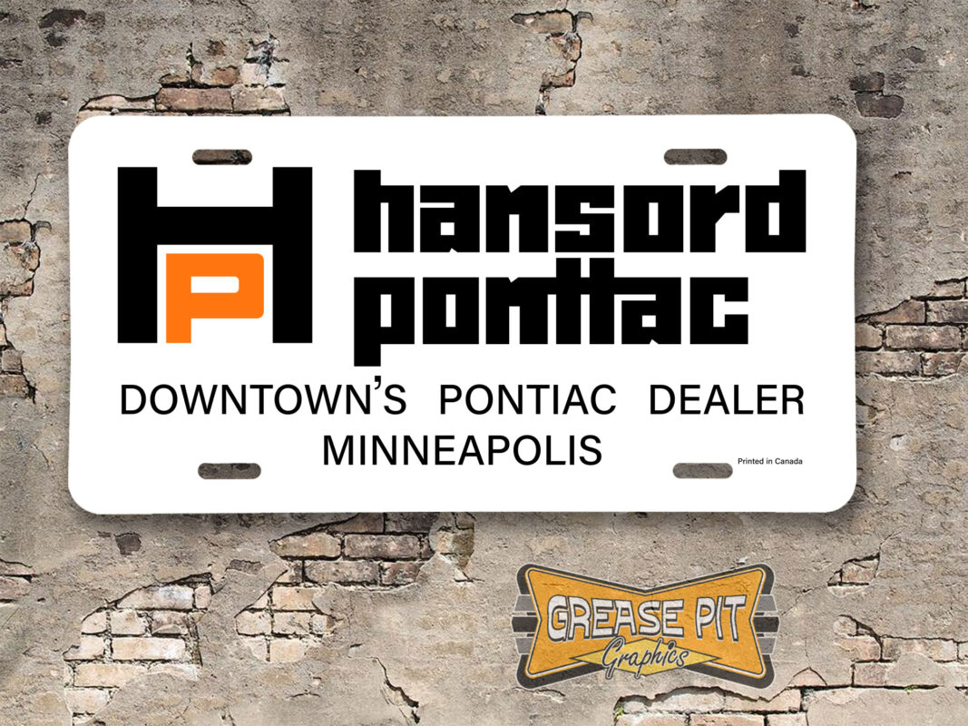 Chief Pontiac License Plate - Grease Pit Graphics