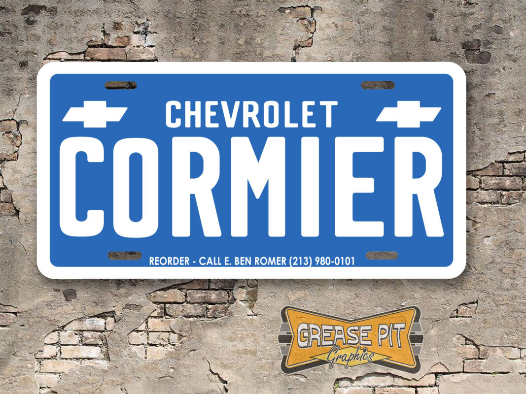 Hult Chevrolet License Plate Madison - Grease Pit Graphics
