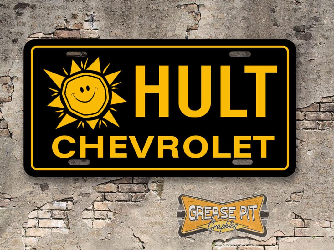 Hult Chevrolet License Plate Madison - Grease Pit Graphics