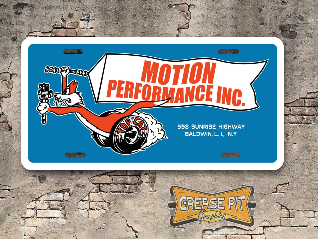 Baldwin Motion Performance License Plates - Grease Pit Graphics