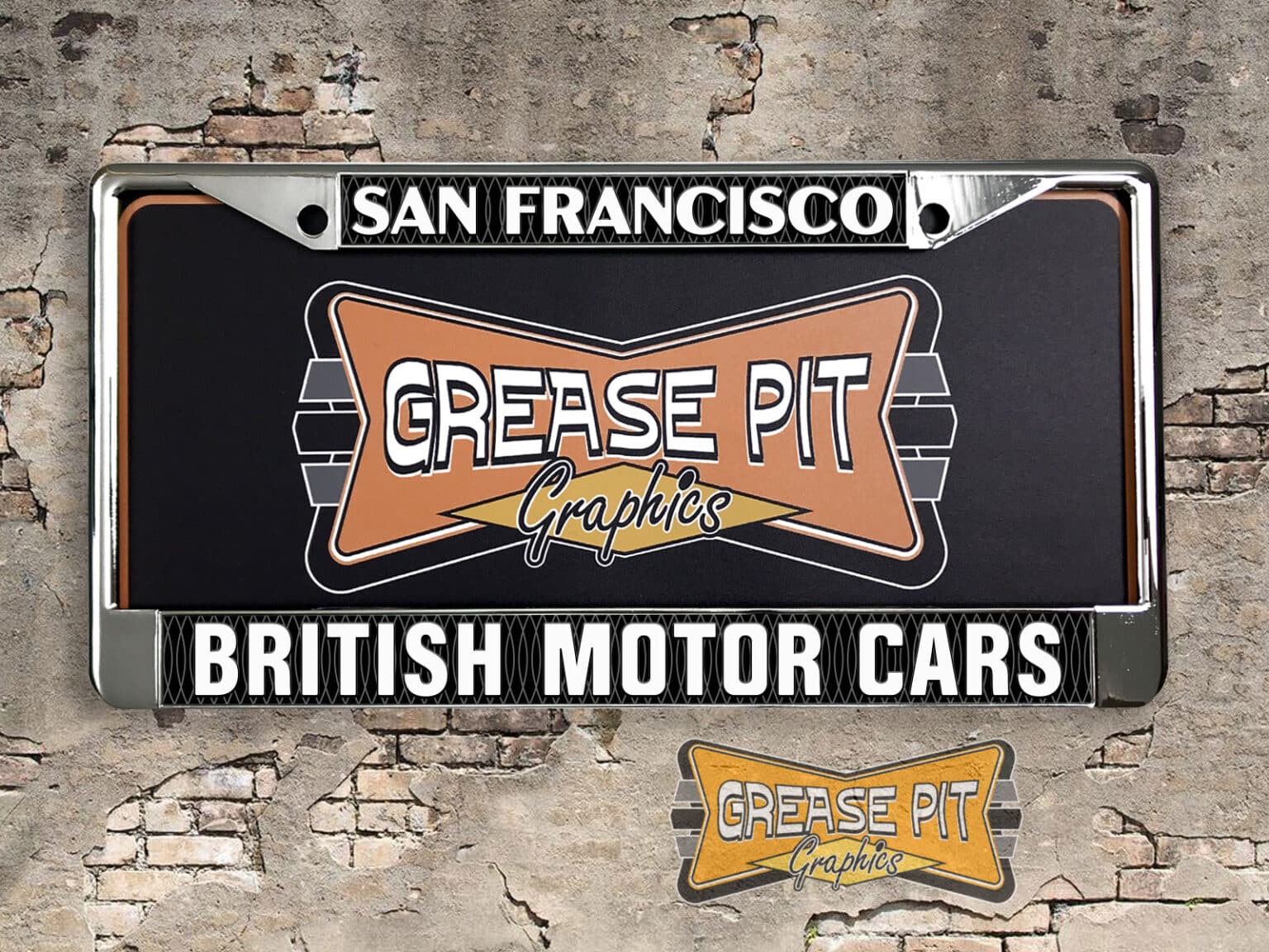 Replica Dealership License Plate Frames - Grease Pit Graphics