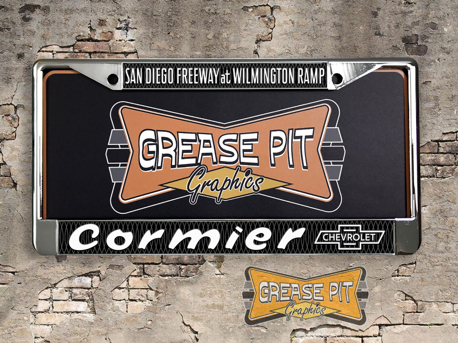 Cormier Chevrolet License Plate Frame Long Beach - Grease Pit Graphics